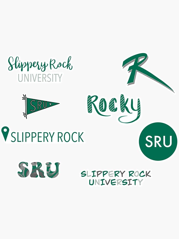 "Slippery Rock University Sticker Pack" Sticker for Sale by Hannahbark ...