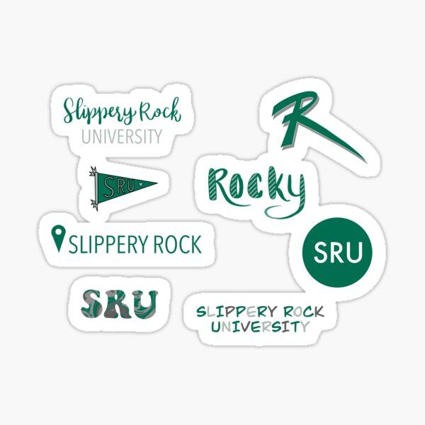 "Slippery Rock University Sticker Pack" Sticker for Sale by Hannahbark ...