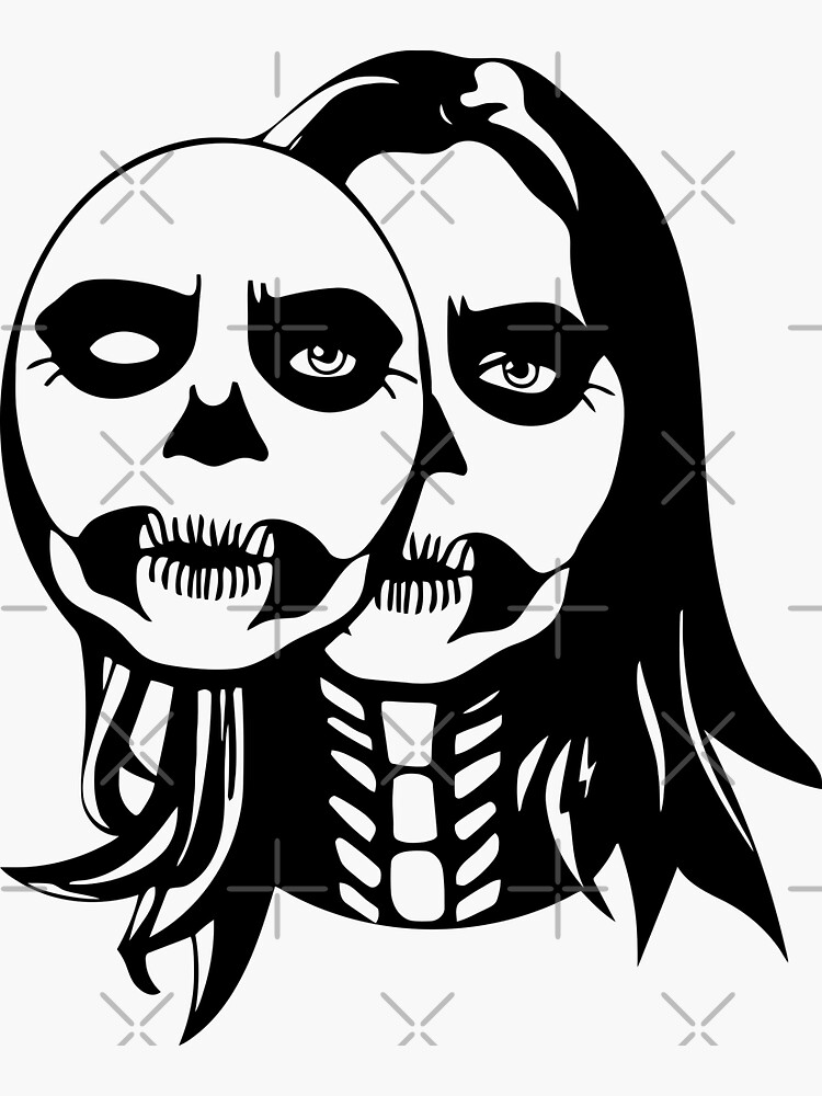 "Lizzy Mcalpine Merch Skull Face" Sticker for Sale by RayessAya | Redbubble