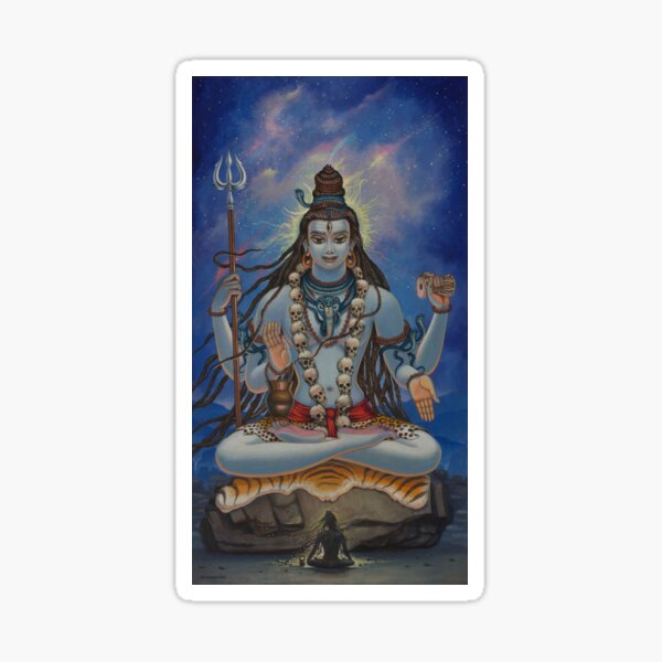 "Shiva Darshan" Sticker for Sale by vrindavandas | Redbubble
