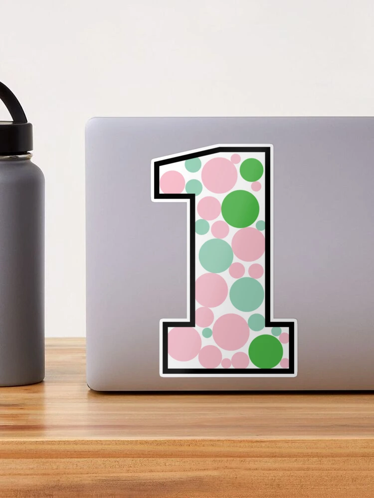 Pink Polka Dot Number 1