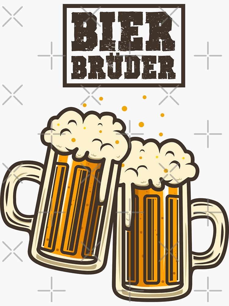 "Bier Bruder" Sticker for Sale by DesignAndTales | Redbubble