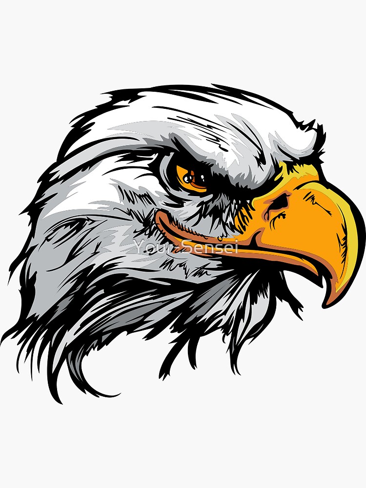 "Bald Eagle logo" Sticker for Sale by Your-Sensei | Redbubble