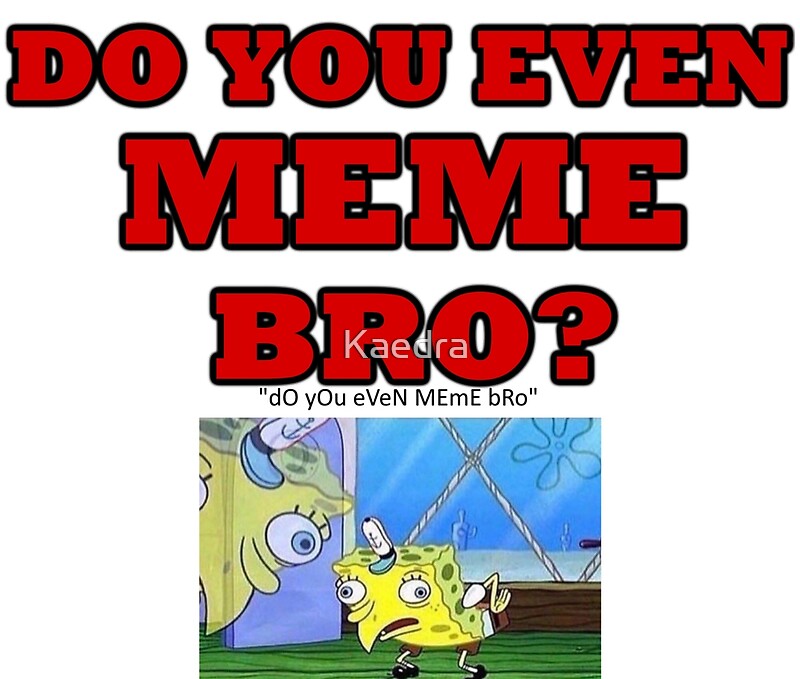 "Do You Even Meme Bro" by Kaedra | Redbubble