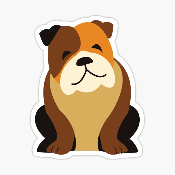 "cute dog smiling sticker" Sticker for Sale by liatperlman | Redbubble
