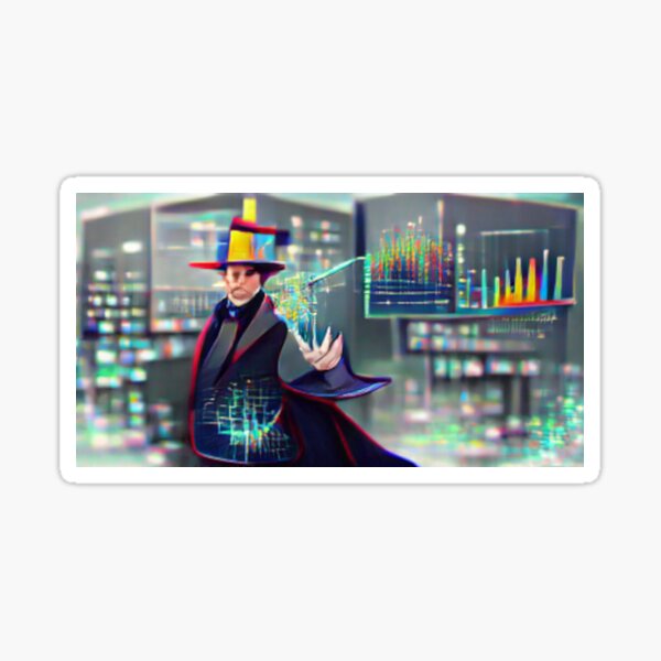 "data magician" Sticker for Sale by WittyWillie | Redbubble