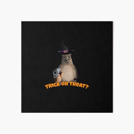 Lámina rígida «Big Floppa Halloween Meme Truco o trato Gato grande con ...