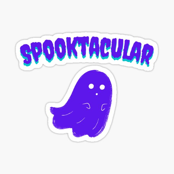 "Halloween Spooktacular with Purple Cute Ghost" Sticker for Sale by ...