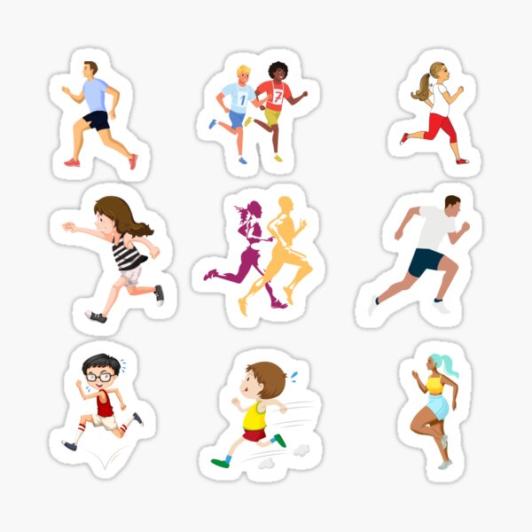 "Stickers For Laptop Running Pack" Sticker for Sale by Suraj0285 ...