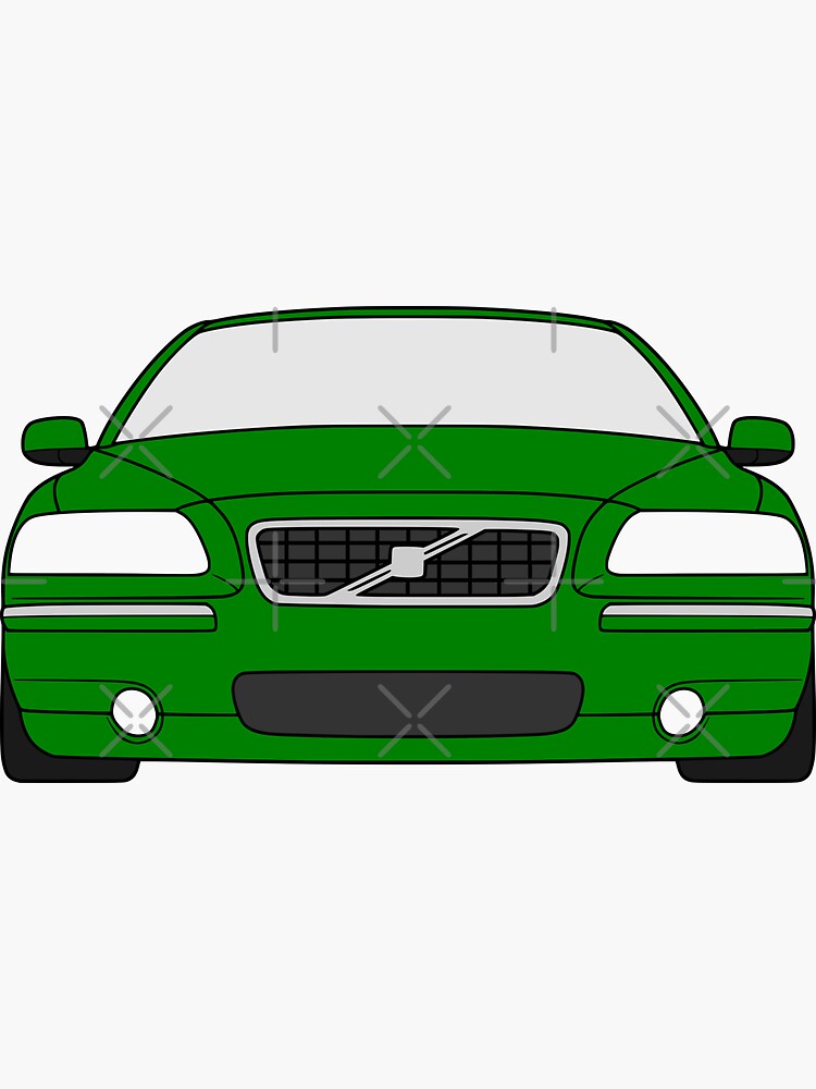 "Volvo S60 T5 D5 2005-2008 Facelift green color" Sticker for Sale by ...