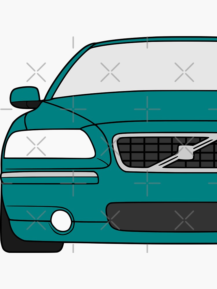 "Volvo S60 T5 D5 2005-2008 Facelift torquoise color" Sticker for Sale ...