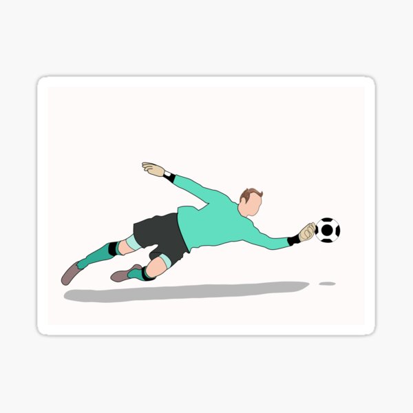 "Illustration of a goalkeeper. Vector depiction of the goalkeeper ...