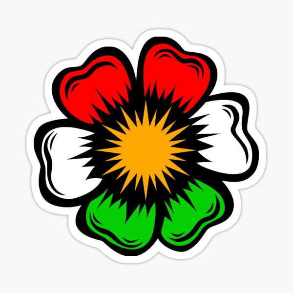 "kurdistan flag kurdi azadi flower gul" Sticker for Sale by AdelloDeAmo ...
