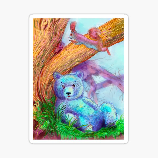 "blue bear" Sticker for Sale by Light-Bear | Redbubble