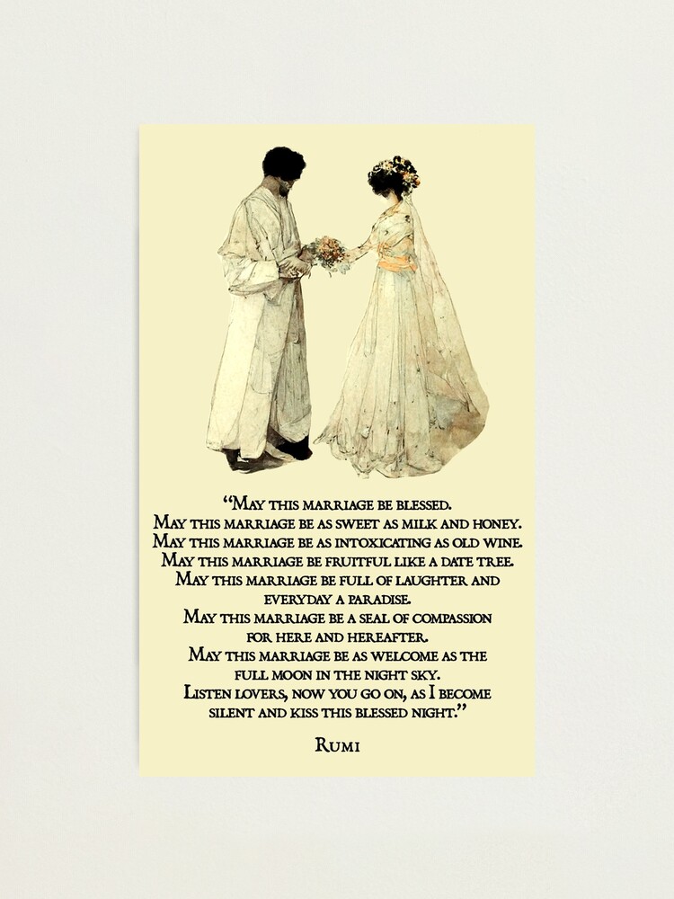 "Persian Marriage Blessing (Rumi)" Photographic Print for Sale by ...