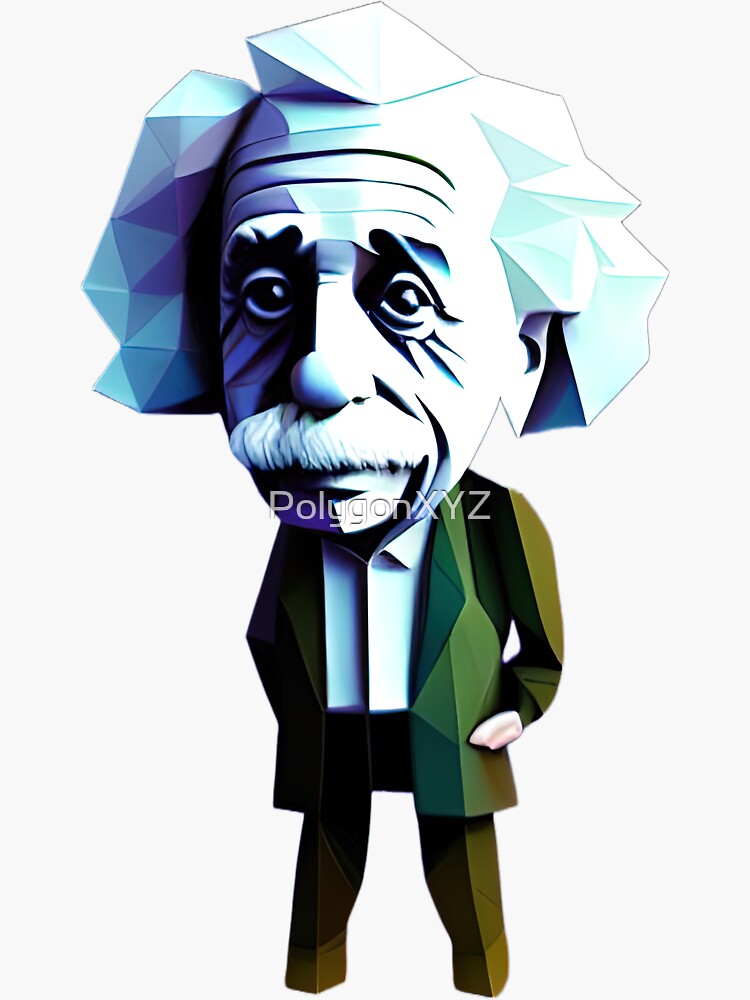 "White Albert Einstein in Green Suit" Sticker for Sale by PolygonXYZ ...