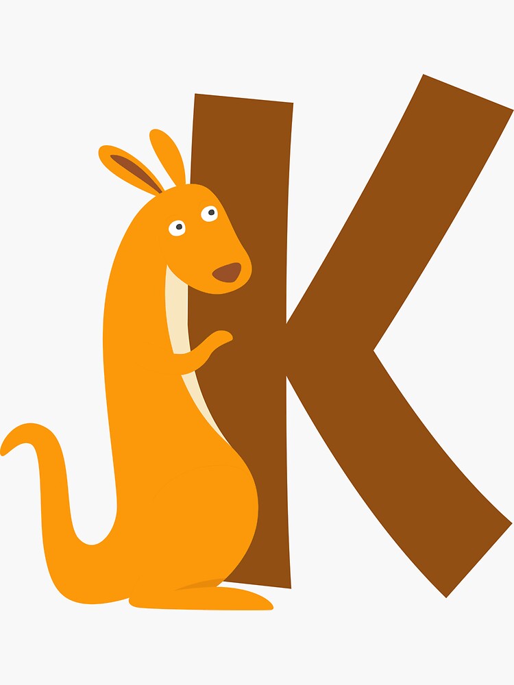 "kangaroo animal with alphabet" Sticker for Sale by Badwy1895 | Redbubble