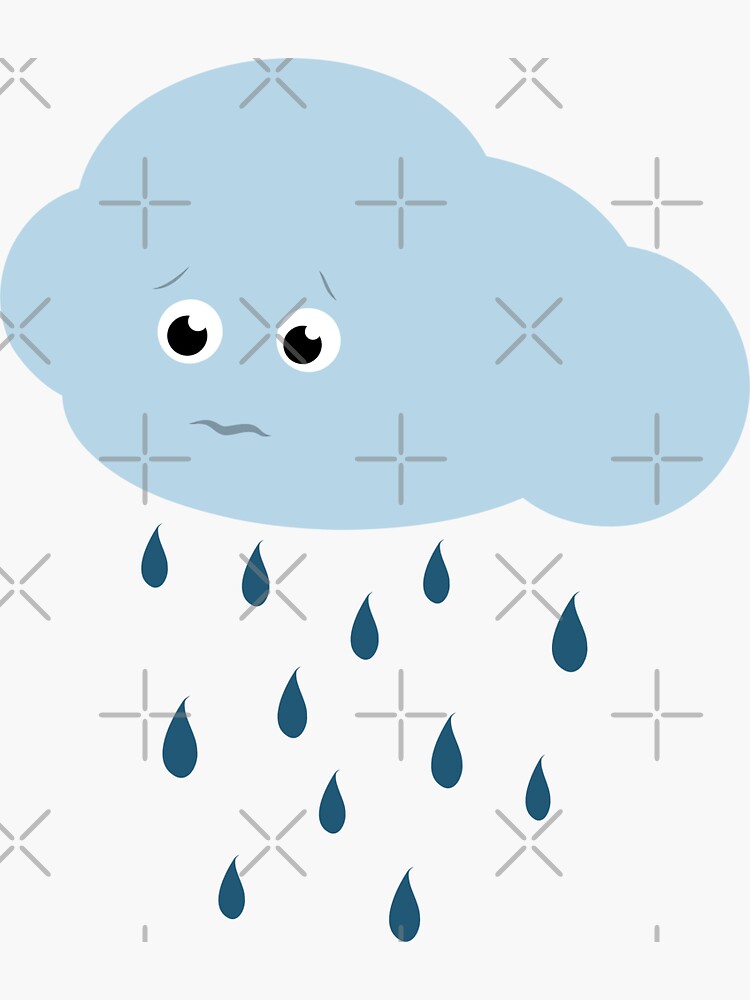 "Rain Cloud" Sticker for Sale by MagpieCreates | Redbubble