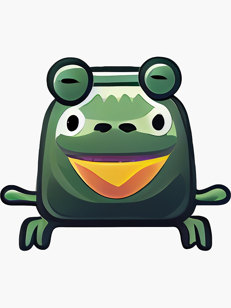 "Frog Character emoji emoticon - Created by Artificial Intelligence ...