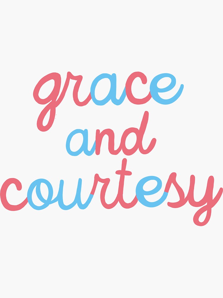 "Grace and Courtesy Montessori" Sticker for Sale by rainbowfabric ...