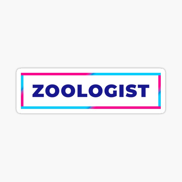 "Zoologist retro colorful frame" Sticker for Sale by SVPOD | Redbubble