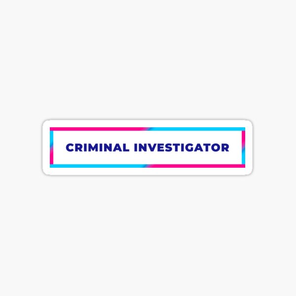 "Criminal Investigator retro colorful frame" Sticker for Sale by SVPOD ...