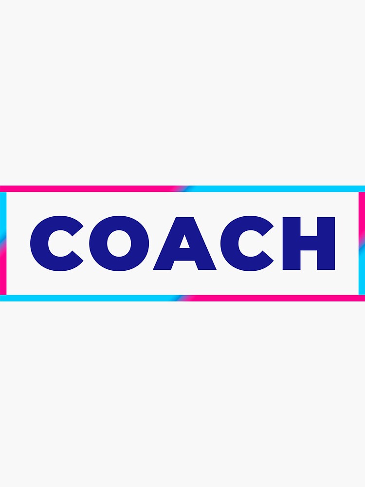 "Coach retro colorful frame" Sticker for Sale by SVPOD | Redbubble