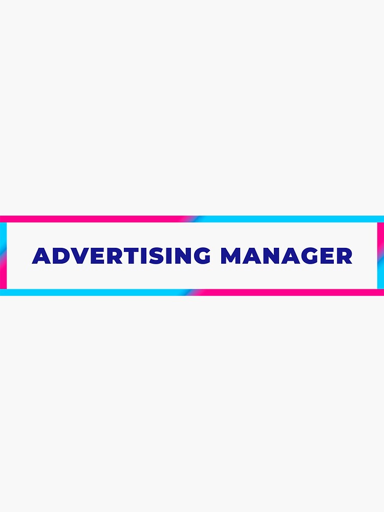 "Advertising Manager retro colorful frame" Sticker for Sale by SVPOD ...