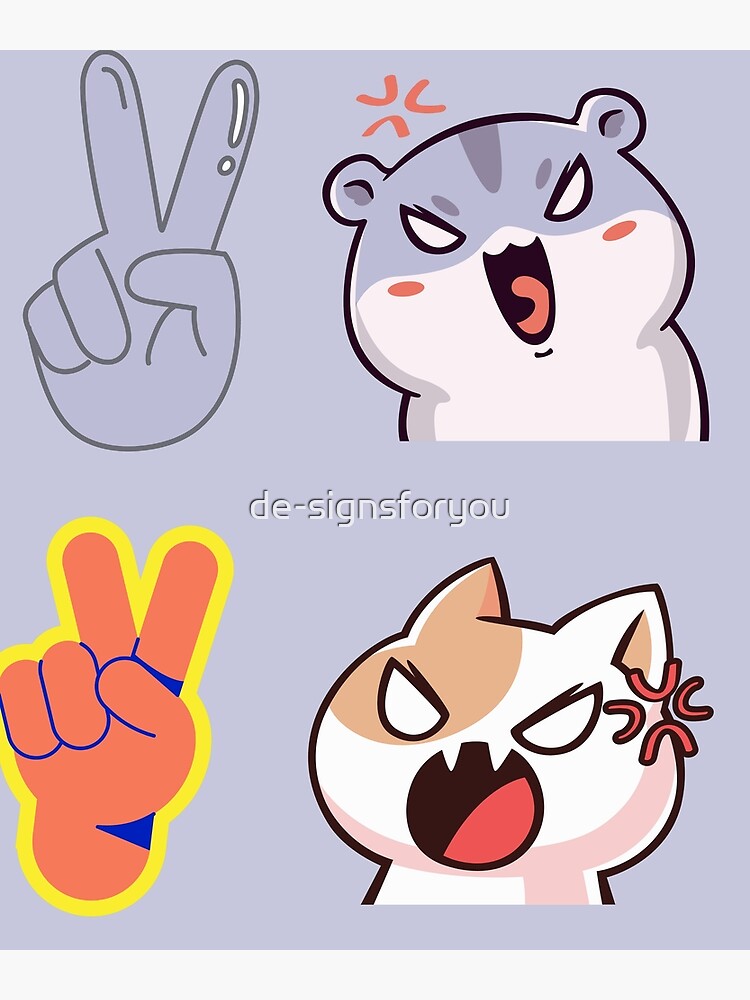 "Peace Sign And Screaming Hamster" Poster for Sale by de-signsforyou ...