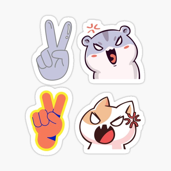"Peace Sign And Screaming Hamster" Sticker for Sale by de-signsforyou ...