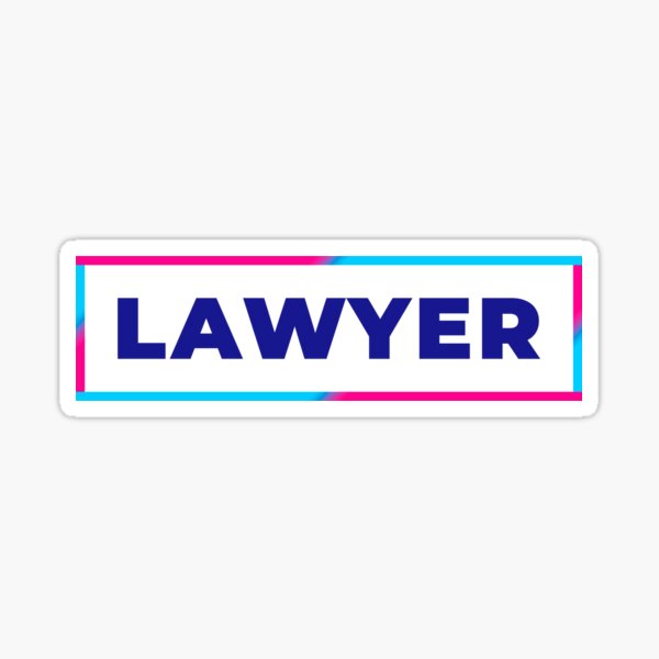 "Lawyer retro colorful frame" Sticker for Sale by SVPOD | Redbubble