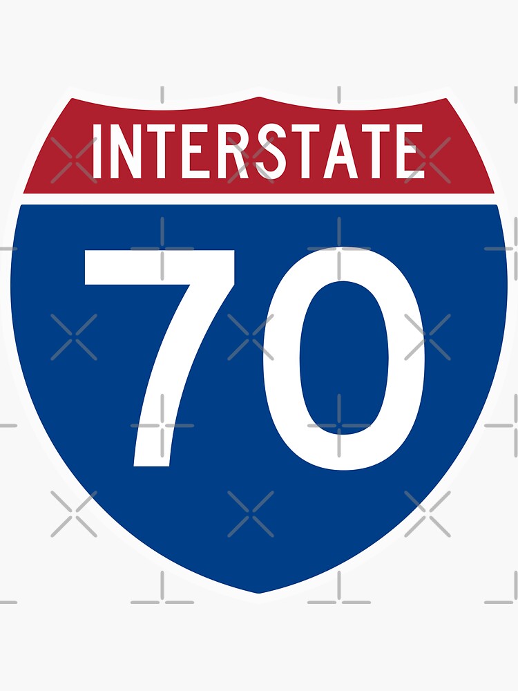 "Interstate Freeway 70 logo. I70 highway road sign plate t-shirt ...