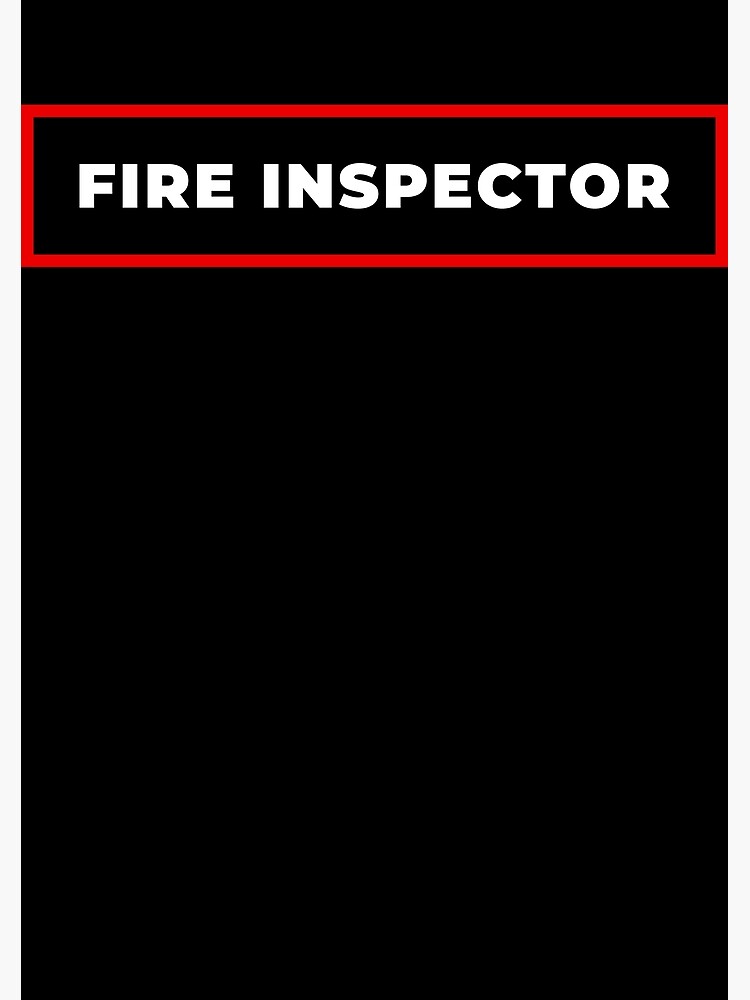 "Fire inspector red frame" Poster for Sale by SVPOD | Redbubble
