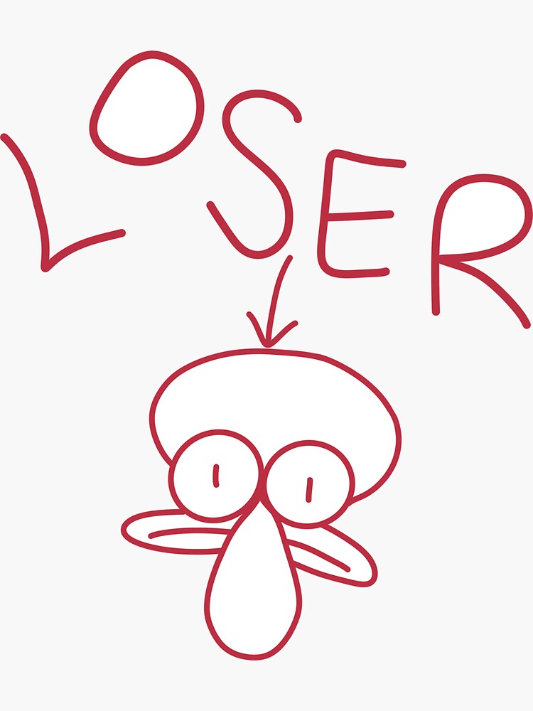 "LOSER" Sticker for Sale by Zero-Moon | Redbubble