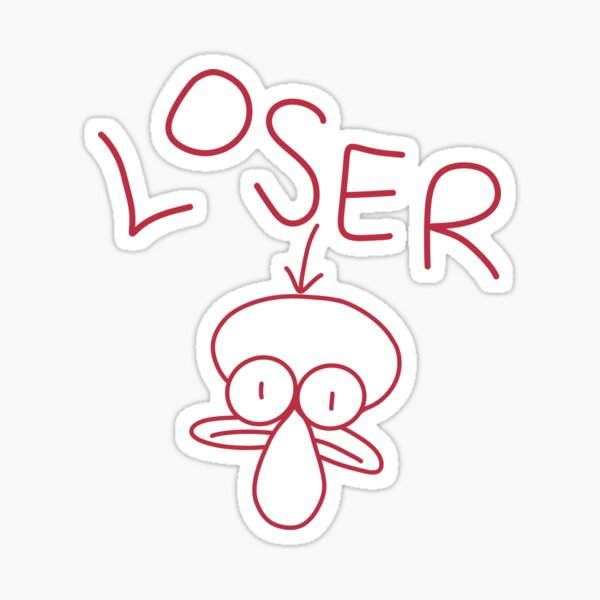 "LOSER" Sticker for Sale by Zero-Moon | Redbubble