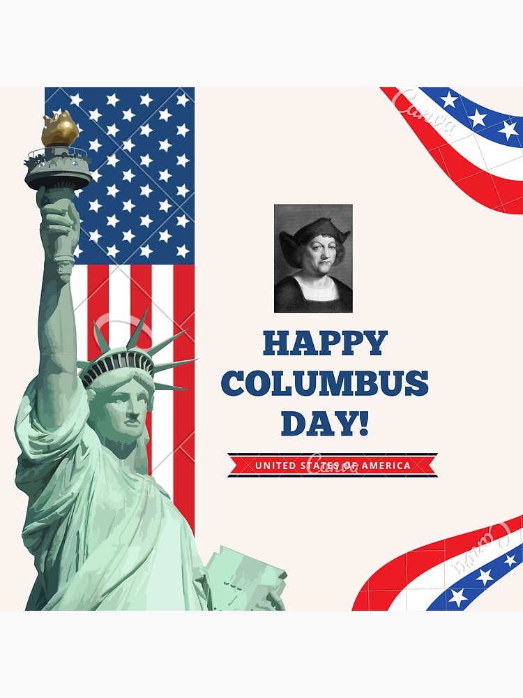 "stiker columbus happy day" Sticker for Sale by AlezzuK | Redbubble