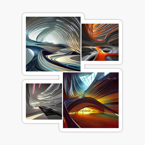 "Abstract art, Parametric Architecture" Sticker for Sale by ...