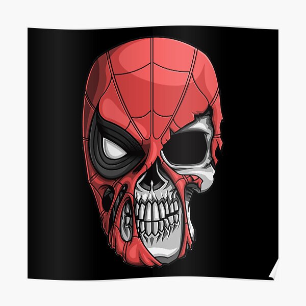 "Spider-Man Skull" Poster for Sale by MalteseArtist | Redbubble