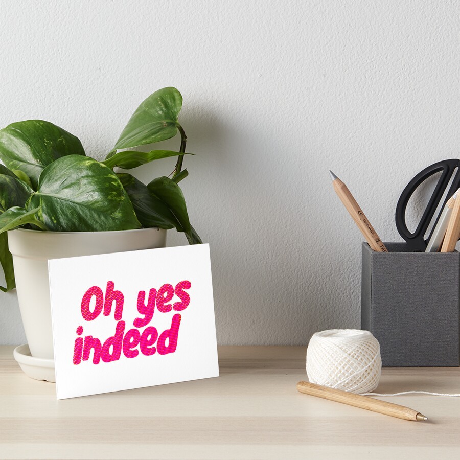 "OH YES INDEED retro lettering graphic." Poster for Sale by ...