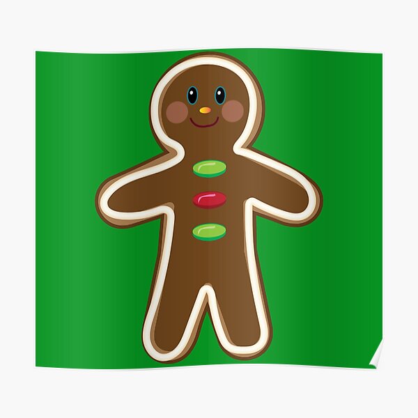 "Gingerbread Man" Poster for Sale by beebusmarble | Redbubble