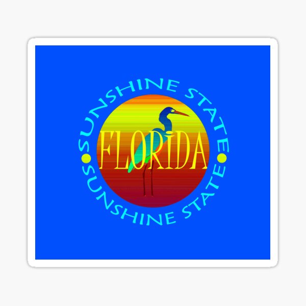 "Florida the Sunshine State" Sticker for Sale by dltphoto | Redbubble