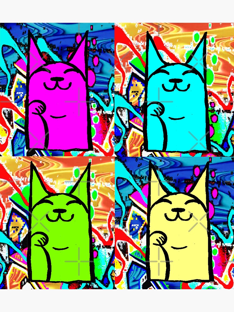 "japanese Kitten Pop Art Graffiti 333" Sticker for Sale by ...