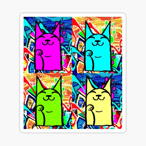"japanese Kitten Pop Art Graffiti 333" Sticker for Sale by ...