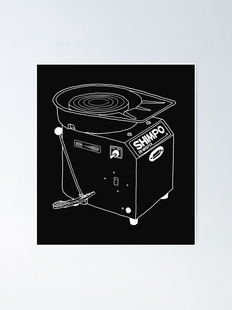 "Shimpo RK-Whisper outline drawing" Poster for Sale by ceramicshirts ...