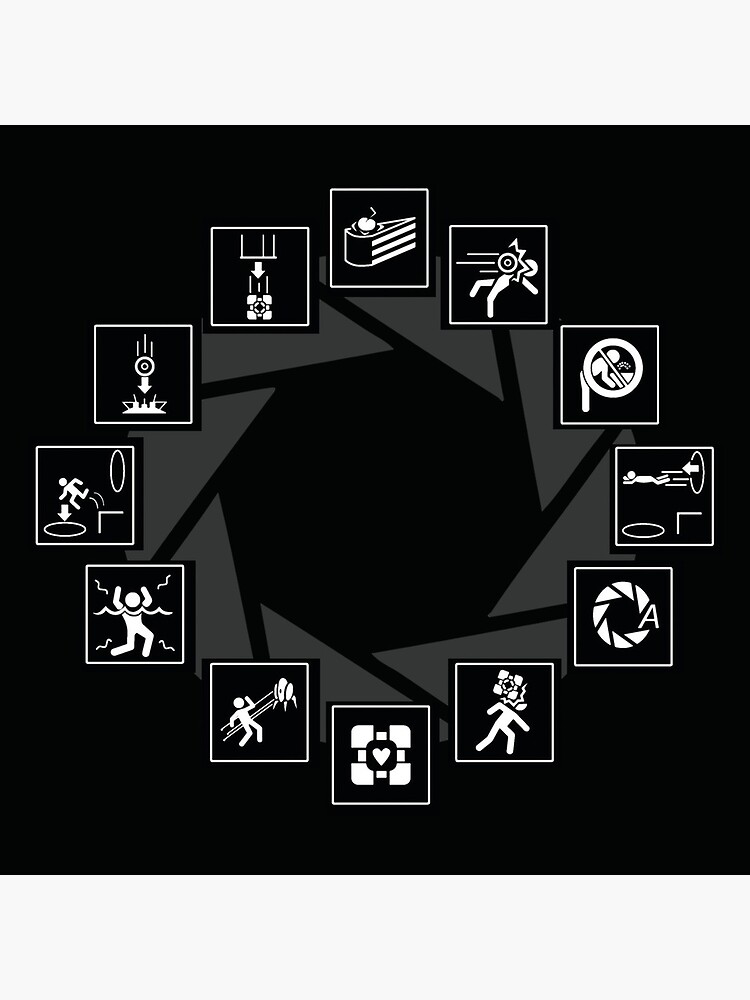 "Portal Video Game" Clock for Sale by leafondawind | Redbubble