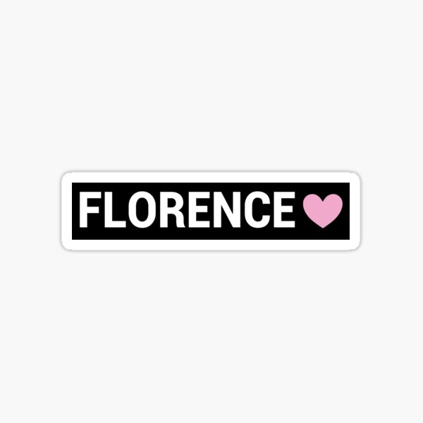 "Florence Sign" Sticker for Sale by emmybdesigns | Redbubble