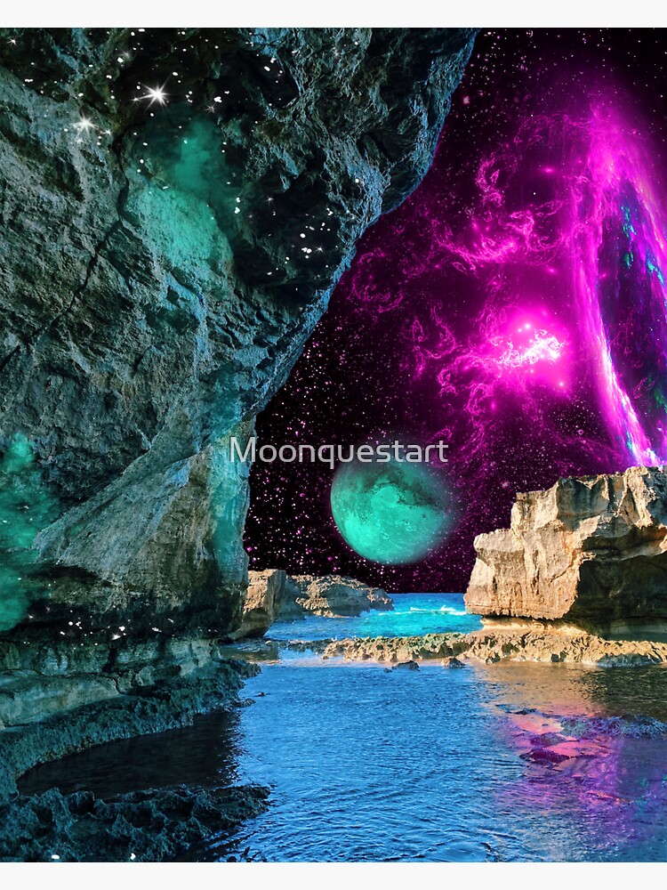 "Glowing Cosmos" Sticker for Sale by Moonquestart | Redbubble