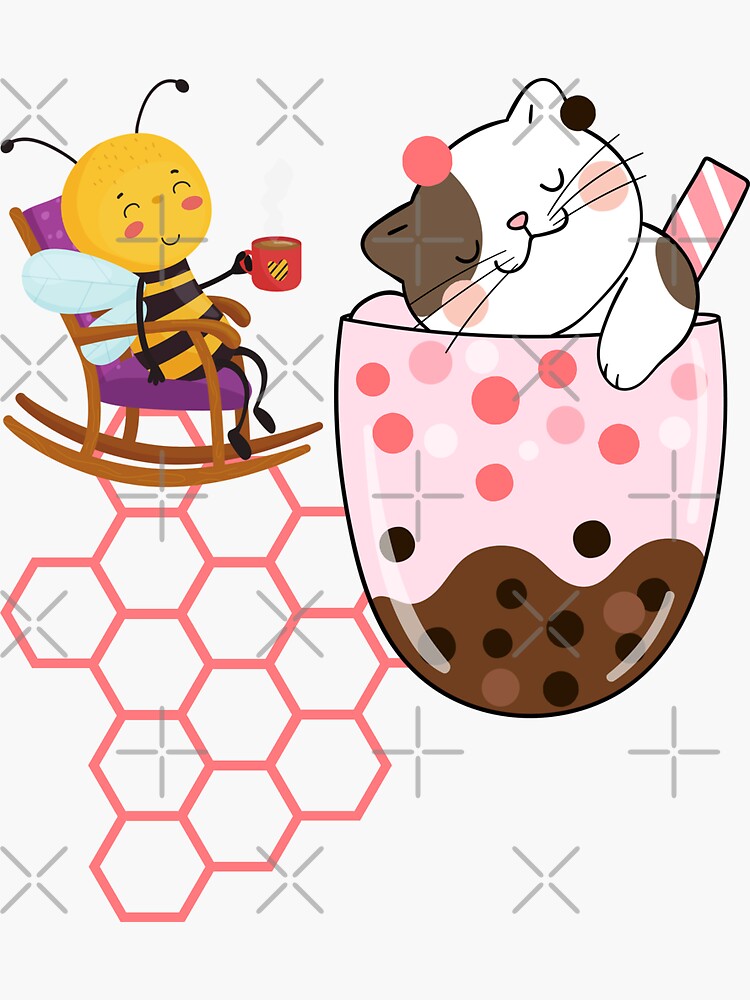 "bee and puppycat sticky" Sticker for Sale by HJsmartdesign | Redbubble