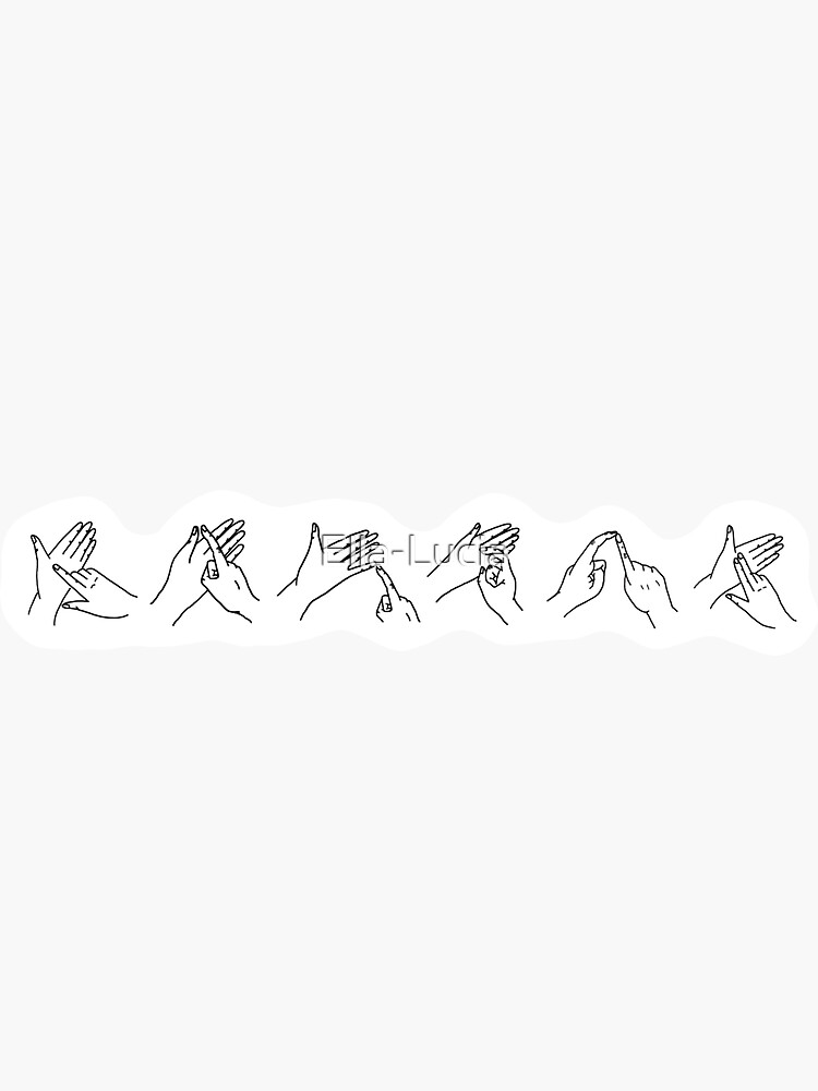 "Sign Language ONLY (Lauren) illustration" Sticker for Sale by Ella ...
