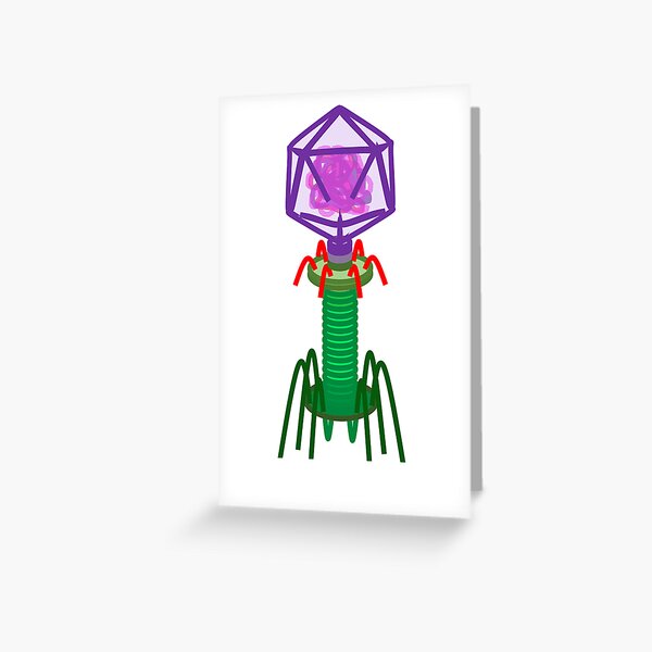 "Bacteriophage - biology of viruses" Greeting Card for Sale by Dr ...